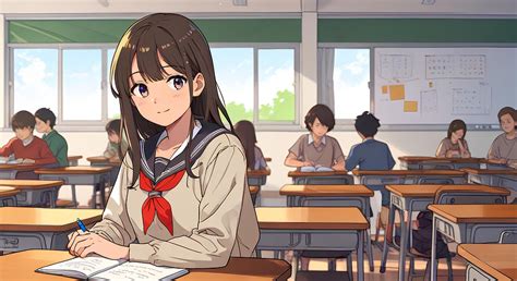 Download Ai Generated Girl Classroom Royalty Free Stock Illustration