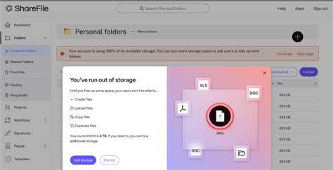 Storage Usage Sharefile