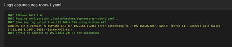 WARNING Can T Connect To ESPHome API Errno Issue