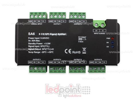 Ledpoint Srl 6 Way Spi Signal Splitter Ledpoint Srl 6 Way Spi Signal Splitter