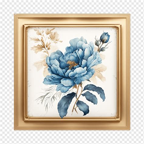골든 프레임 수채화 모란 Png Pngwing
