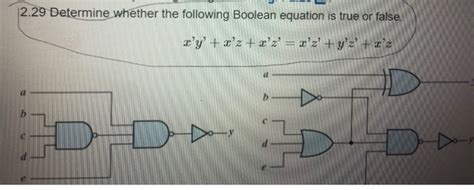 Solved Determine Whether The Following Boolean Equation Chegg Com