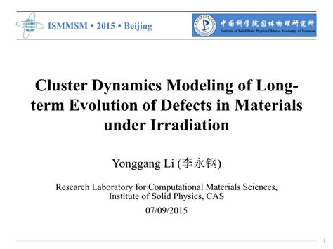 Pdf Cluster Dynamics Modeling Of Long Term Evolution Of Defects In Materials Under Irradiation