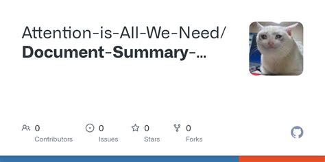Github Attention Is All We Needdocument Summary Generator 1