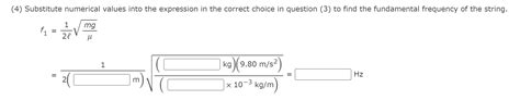 solved 4 substitute numerical values into the expression