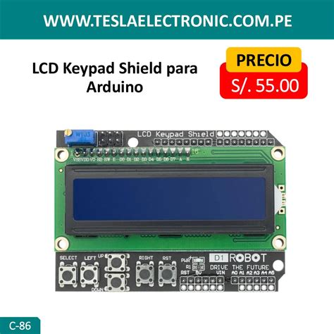 🔥 Lcd Keypad Shield Para Arduino Tesla Electronic