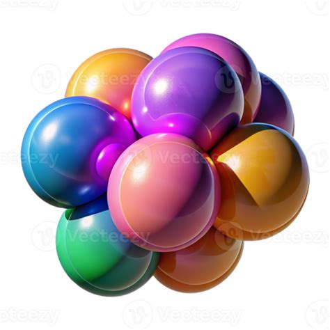 Dramatic Minimalist Interlocking Translucent Orbs Of Vibrant Colors Casting Long Dramatic