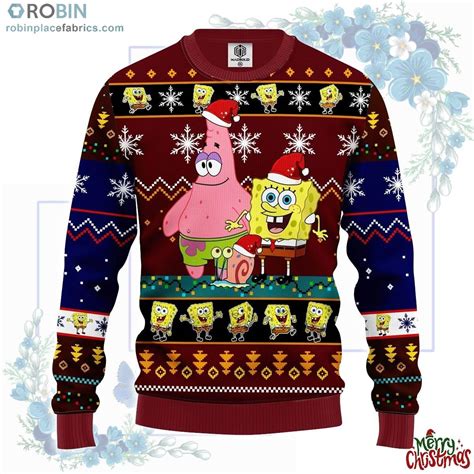 Spongebob Ugly Christmas Sweater Robinplacefabrics