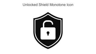 Unlocked Shield Monotone Icon In Powerpoint Pptx Png And Editable Eps Format