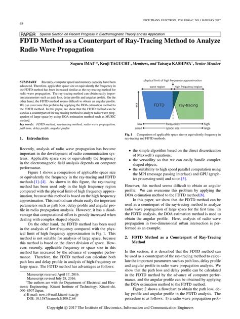 Pdf Fdtd Method As A Counterpart Of Ray Tracing Method To Analyze