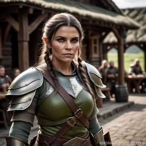 Angry Half Orc Female With Weapons Stable Diffusion Online