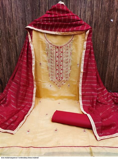 Tcnx Modal Sequence 1 Embroidery Dress Material