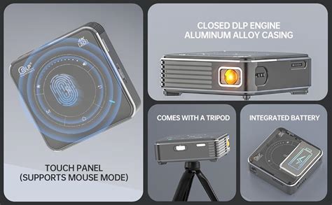 Qiaolet Mini Portable Projector Small Dlp With 5g Wifi And Bluetooth Outdoor Battery