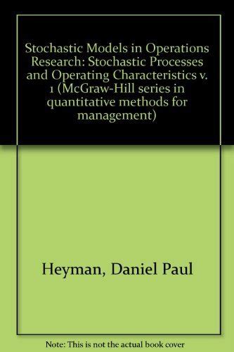 Buy Stochastic Processes And Operating Characteristics V 1 Stochastic Models In Buy Stochastic Processes And Operating Characteristics V 1 Stochastic Models In