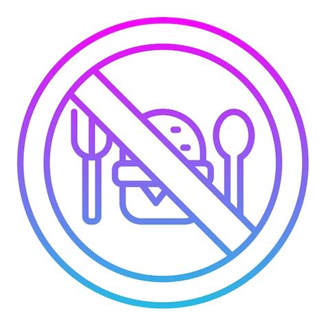 No Food Icon Vector Premium
