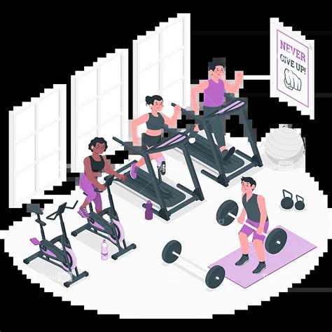 健身房插画海报素材模板下载 图巨人