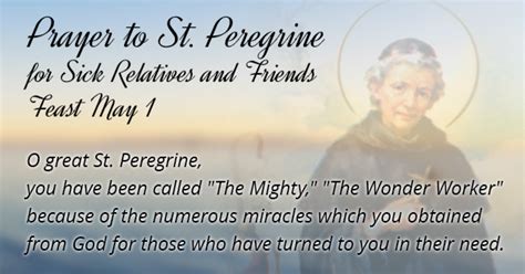 Printable St Peregrine Prayer