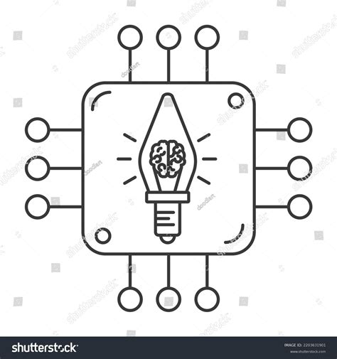 Artificial Intelligence Machine Learning Concept Human Stock Vector Royalty Free 2203631901