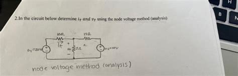 Solved Use Node Voltage Method And Also Resolve Using Mesh Chegg