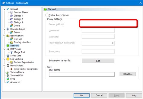 Svn Tortoisesvn Proxy Settings Per Repo Instead Of Global Stack Overflow