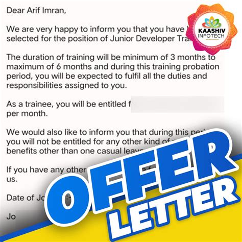 Kaashiv Infotech On Linkedin Congrats Arif Job Profile Full Stack Developer Diploma Eee