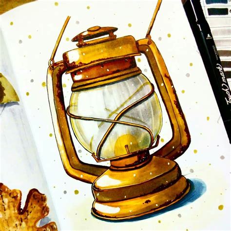 Старинный фонарь | Markers drawing ideas, Art, Art inspiration