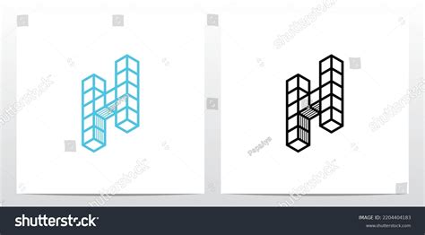 Stacked Block Cube Letter Logo Design Stock Vector Royalty Free