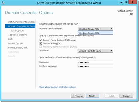 You Can Only Set The Dfl To Windows Server 2012 When You Create A New Domain Tree On A Windows