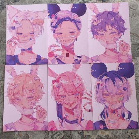 Jual Ready Stock Postcard Tokyo Revengers Tokrev Ran Rin Sanzu Takemichi Rindou Mikey