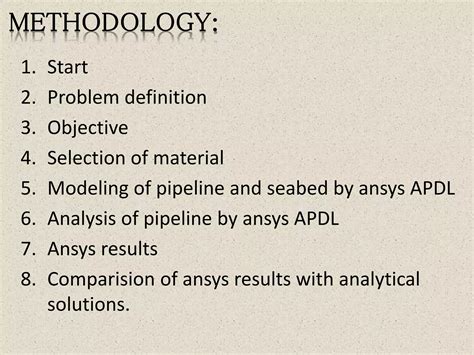 Modeling And Analysis Of Subsea Pipeline By Fem PPTX
