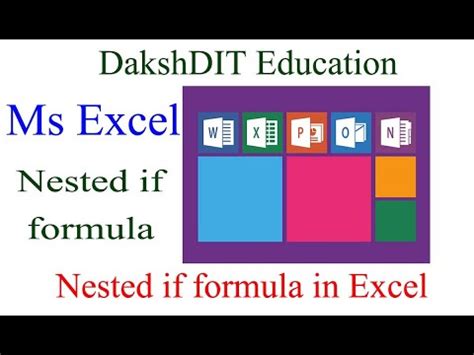 How To Use Nested If Formula In MS Excel Excel YouTube