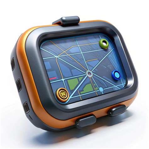 Detailed 3d Plastic Graphic Of A Hightech Gps Device With Modern Interface And Sleek Casing