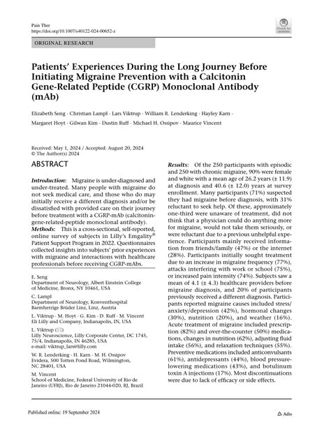 Pdf Patients Experiences During The Long Journey Before Initiating
