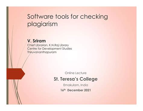 Software Tools For Checking Plagiarism Pdf