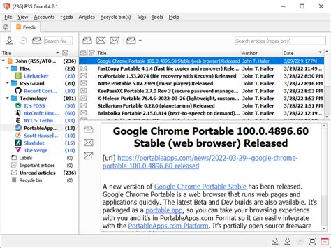 RSS Guard Portable PortableApps