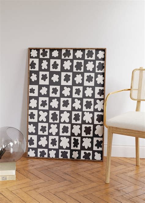 Checker Board Art Print Digital Download Print Checkerboard Pattern