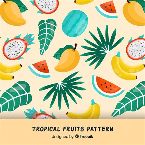 Free Vector Tropical Fruit Pattern