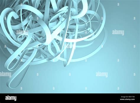 Colorful D Rendering Bunch Of Messy String Geometric Illustrations Of CGI Composition For