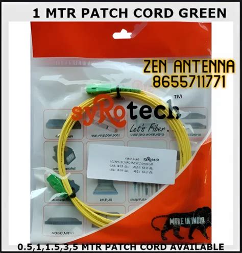PATCH CORD GREEN 1 MTR Armoured PVC At Best Price In Mumbai ID 2853052987048