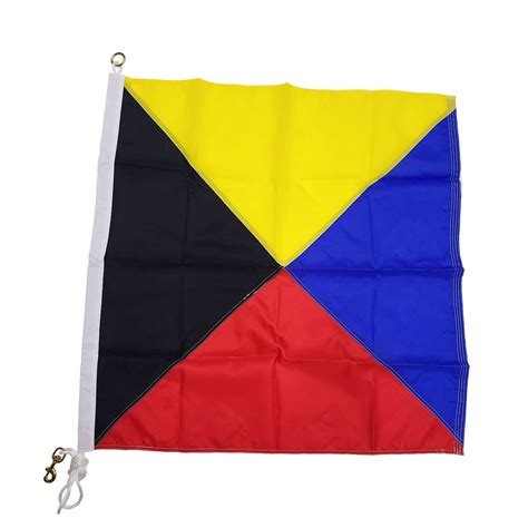 Nylon Rope Metal Z International Code Signal Flag