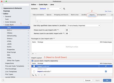 Configure Import Order In Android Studio Stack Overflow