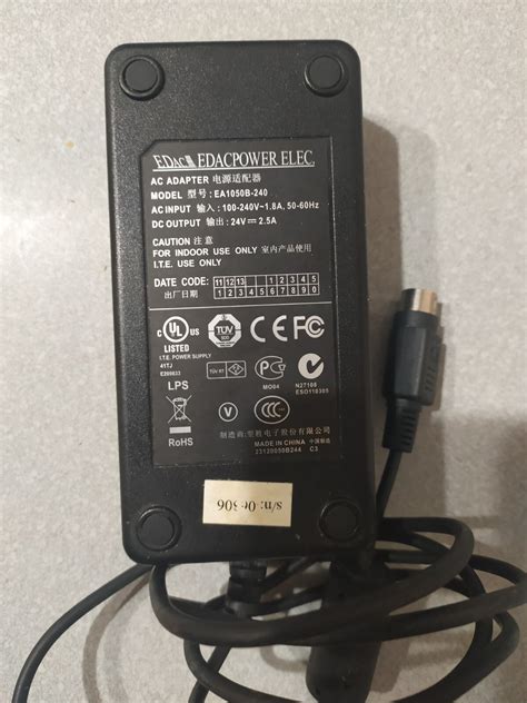 AC DC Adapter EDAC EA1050B 240 24V 2 5A 60W 3 Pin EBay UK