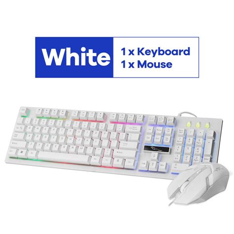 Wired Keyboard And Mouse Combo Rgb Backlight Gamin Vicedeal