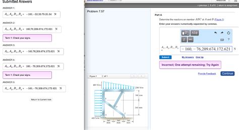 Solved Determine The Reaction On Member ABC At A And B Chegg Com