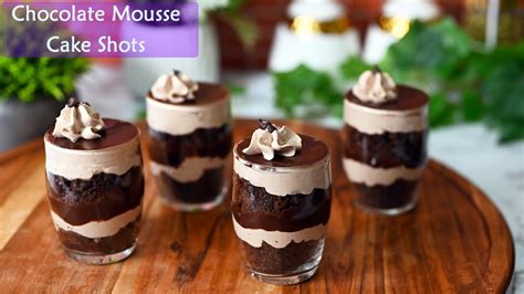 Chocolate Mousse Cake Shots In 5 Minutes No Bake Dessert Shots Recipe