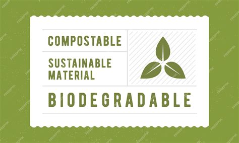 Premium Vector Biodegradable Compostable Tag Eco Bio Label Packaging