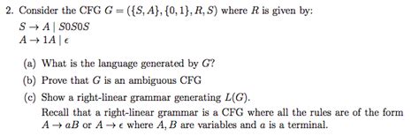 Solved 2 Consider The CFG G S A 0 1 R S Where R Chegg Com
