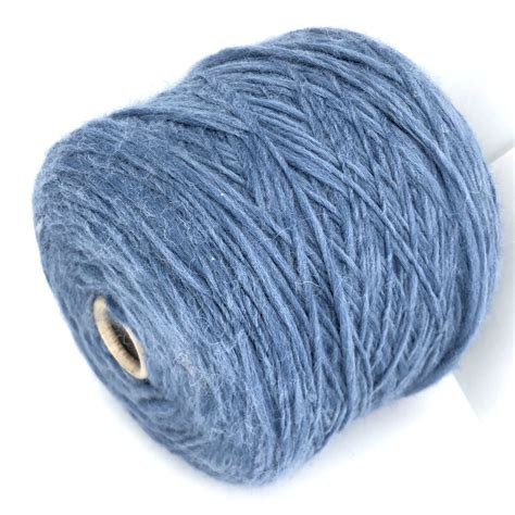 Alpaca Wool Blend Yarn Dark Blue Yarn On Cone Per 350g 0 77lb 385m