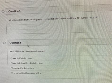solved question 5 what is the 32 bit ieee floating point
