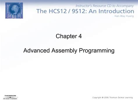 ppt chapter 4 advanced assembly programming powerpoint presentation